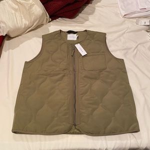 Topman | Jackets & Coats | Topman Green Paddedquilted Vest | Poshmark